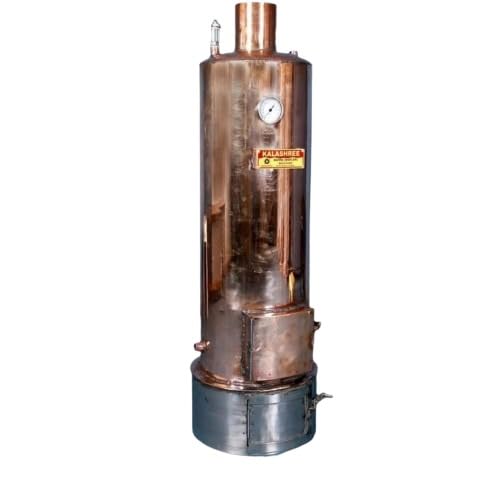 Copper Wood Fired Water Boiler, 50 Litre Capacity with Temperature ...