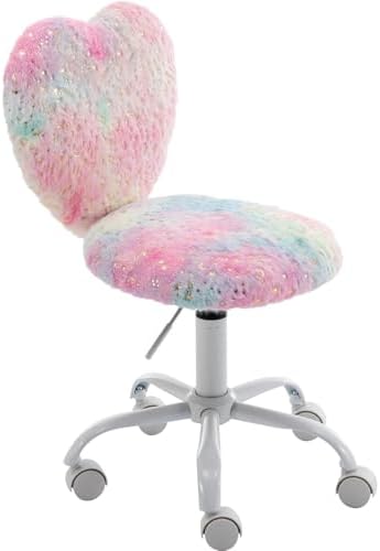 Amazon.com: DM Furniture Small Kids Chair, Cute Heart Girls Desk Chair ...