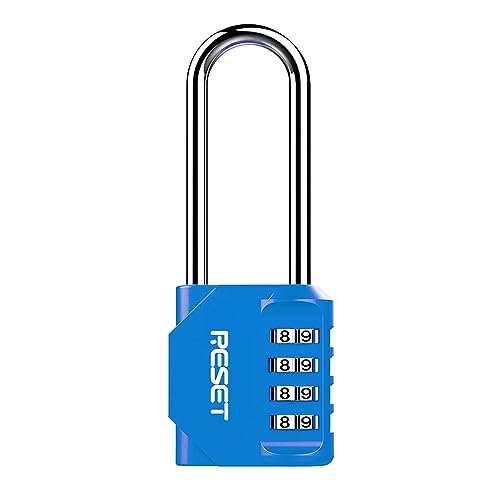 RESET-060 4 Digit Combination Padlock with 2.4 inch Long Shackle ...