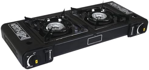 Portable Double Gas Cooker Stove - For Outdoor Camping, Hiking, Fishing ...