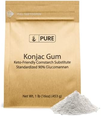 Amazon.com: Pure Konjac Gum [Glucomannan Powder] ⊘ Non-GMO Gluten-Free ...