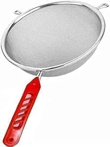 Stainless Steel Soup Strainer with Red Handle, 16 cm : Amazon.in: Home ...