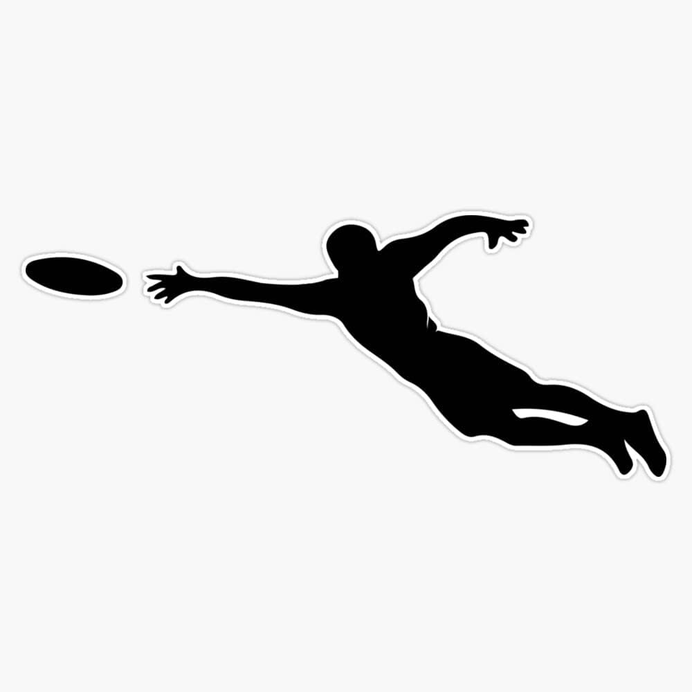 Amazon.com: Ultimate Frisbee Silhouette V5 Sticker Bumper Sticker Vinyl ...