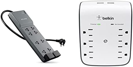 Amazon.com: Belkin Power Strip Surge Protector with 8 Outlets, 6 ft ...