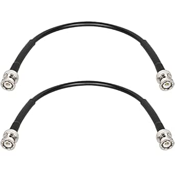 Amazon.com: MOOKEERF Cable BNC – 1 pie 2 piezas RG58 50 ohmios macho a macho cables coaxiales de ...