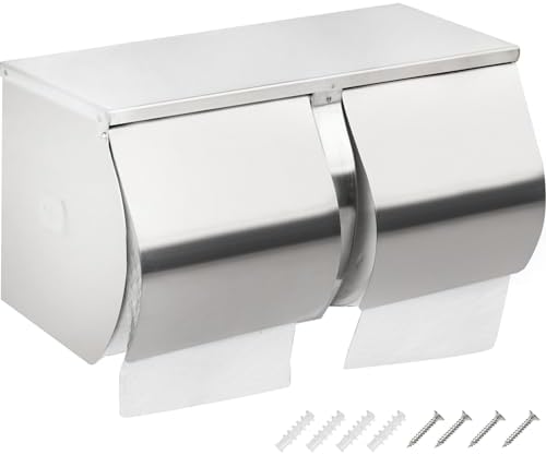 Amazon.com: Commercial Toilet Paper Dispenser Wall Mount, Double (2 ...