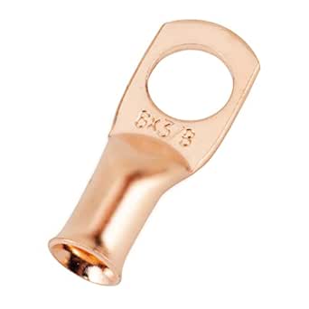 6 AWG 3/8" Stud (10 pcs.) Battery Ring Terminal, 6 Gauge Connectors, 6 awg connectors, Copper ...