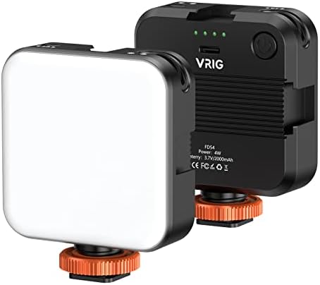 Amazon | VRIG ビデオライト LED 撮影用ライト ポータブル 撮影照明ライト 2500-7500K 無段階調光 USB充電式 ...