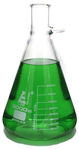 Filtering Flask, 5000ml - Borosilicate Glass - Conical Shape, with ...
