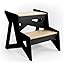 Amazon.com: Wooden 2 Step Stool for Toddlers and Adults, Small ...