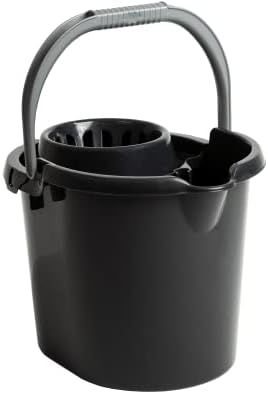 Addis 514063 12L Mop Bucket Pail and Wringer In Black With Handle For ...