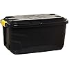 Strata Heavy Duty 75 Litre Storage Container Box with Wheels, Black ...