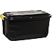 Strata Heavy Duty 75 Litre Storage Container Box with Wheels, Black ...