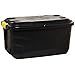 Strata Heavy Duty 75 Litre Storage Container Box with Wheels, Black ...