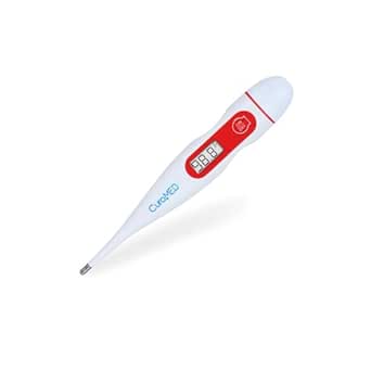 Digital Thermometer, White and Red, Electronic Temperature Measurement ...