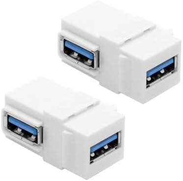 Amazon.com: MTUERANC USB 3.0 Keystone Jack Inserts, (2-Pack) 90 Degree ...