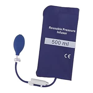 Adium 500ml Pressure Infusion Bag, Reusable TPU Pressure Infuser Bag with Pressure Display ...