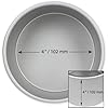 PME RND044 Anodised Aluminium Round Cake Pan 4 x 4-Inch Deep , Silver ...