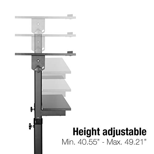 Snapklik.com : TechOrbits Mobile Standing Desk Rolling Workstation Cart