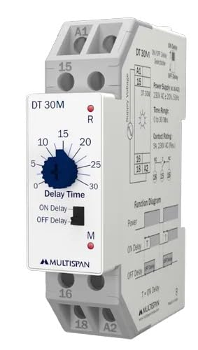 Multispan On/Off Delay Timer 230 V AC (DT-30M(0 to 30 MIN)) : Amazon.in ...
