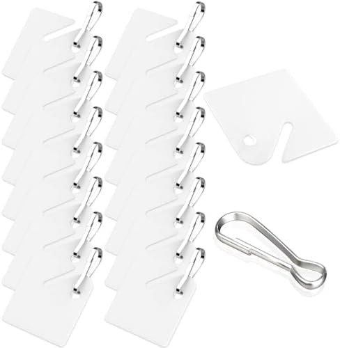 Amazon.com : 150 Pcs Key Tags White Plastic Hanging Tags with Metal ...
