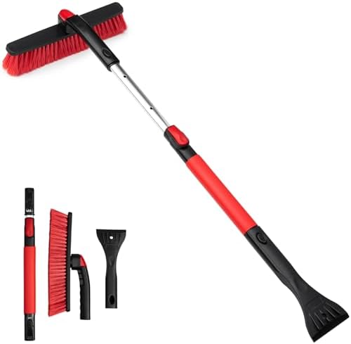 CGACOL Car Snow Brush Ice Scraper Remover 42 inch Extendable Long ...
