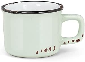 Amazon.com | Abbott Collection Enamel Look Espresso Cup - Stoneware Mug ...