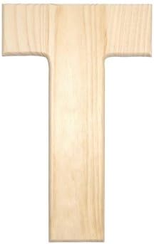 Amazon.com: Darice 0993-T Natural Unfinished Wood Letter T, 12-Inch