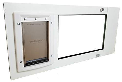 Vertical Window Cat Door Insert with Vinyl Flap | Great for Cats | Cat ...