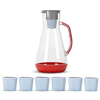 Amazon.com: Hydros 64 oz Water Filter Pitcher & 6 Pack Filter Refill ...