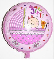 Funcart Pink Baby Girl in Scroller foil Ballon (18 inches Round ...