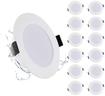 Grebeam 12 Pack LED Downlights for Ceiling 5W, 6000K Cool White, 450LM ...