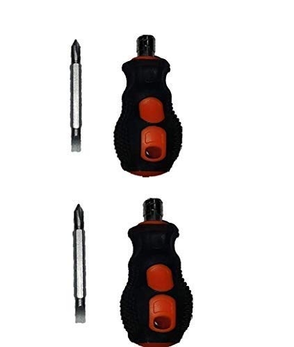 KROST Rubber Grip Screwdriver Set - Orange, Set of 2, Medium : Amazon ...