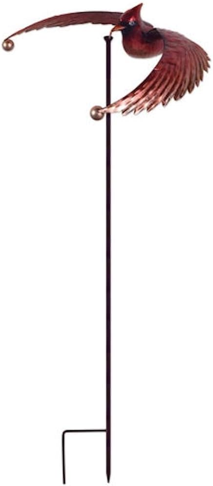 Amazon.com: Whimsical Kinetic Energy Metal Red Cardinal Yard Stake Wind ...