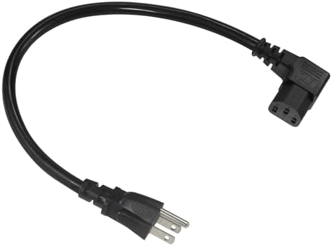 Amazon.com: 1FT Right Angle Computer Power Cord - NEMA 5-15 Plug to IEC ...