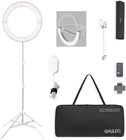 Amazon.com : GLAMCOR Galileo Portable Ring Light Kit | 18" Foldable LED ...