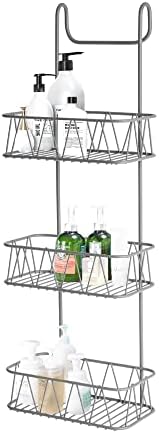 HOMION Over Shower door Screen Caddy Hanging Bathroom Organiser Shower ...