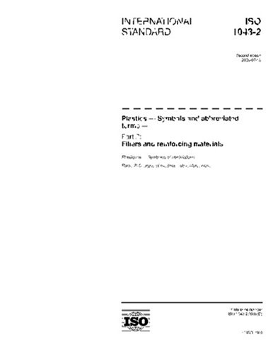 ISO 1043-2:2000, Plastics - Symbols and abbreviated terms - Part 2 ...