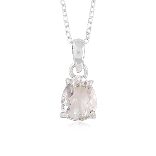 Amazon.com: Opal Necklace Hyalite Water Opal Pendant, Faceted Pear ...