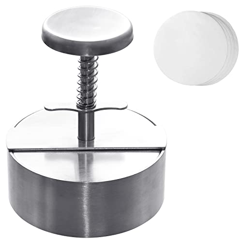 Goalfly Burger Press, Stainless Steel Hamburger Press with 100 Wax ...