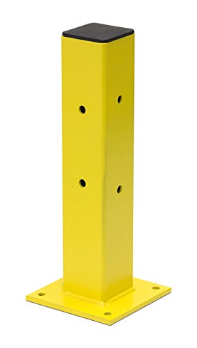 LD Single Rail Column, 3.5"x3.5"x18"H, Yellow, Base Plate&Hardware ...