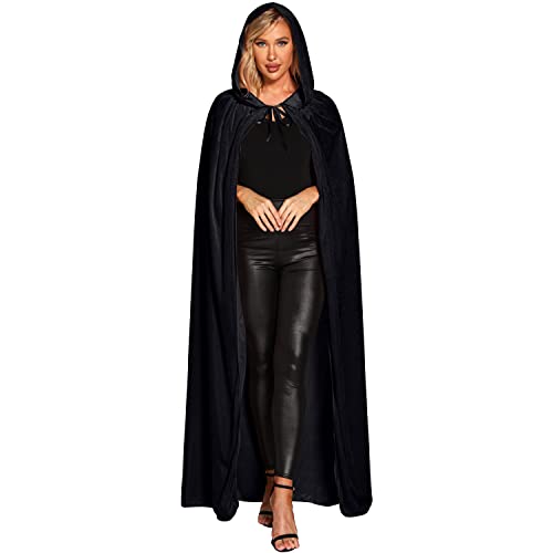 Halloween Costumes for Women Hooded Cloak, Full Length Vampire Hooded ...