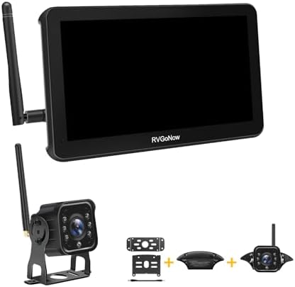 Amazon.com: WOOCARTY RV Backup Camera Wireless 7" 1080P DVR Rear View ...