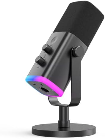 FIFINE Gaming Audio Mixer for Streaming, RGB PC Audio Interface, DJ ...