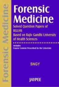 Forensic Medicine Solved Question Papers of RGUHS: Buy Online at Best ...