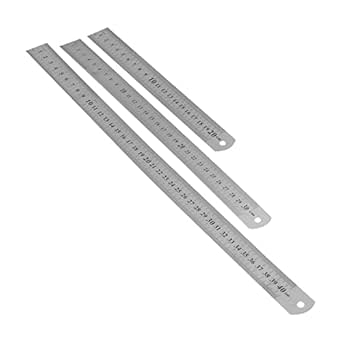 3Pcs flexible metal ruler kids tools yard stick Linear Measurement ...