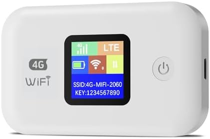 JICICUXI 4G Portable WiFi Router, 4G Sim Router, Mobile Internet Router ...
