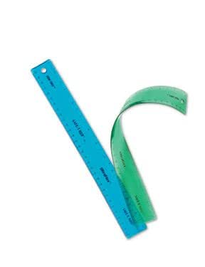 Learning Resources SAFE-T Ruler; Transparent; 2 in. (30 cm); Colors ...