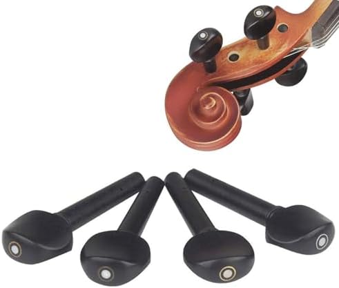 Amazon.com: OriGlam 4pcs Violin Tuning Pegs, Ebony Wood Violin Pegs ...