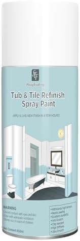 Amazon.com: White Bathtub and Tile Spray Ceramic Paint, 450ml,Spray Tub ...